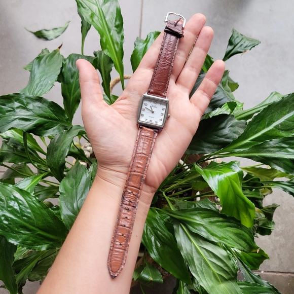 Reflex | Accessories | Vintage Reflex Quartz Faux Leather Watch | Poshmark